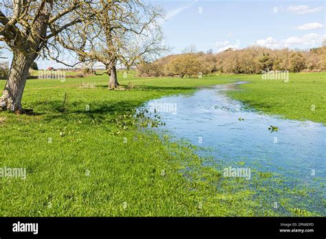 The Thames Path Long Distance Walking Trail Beside The Infant River