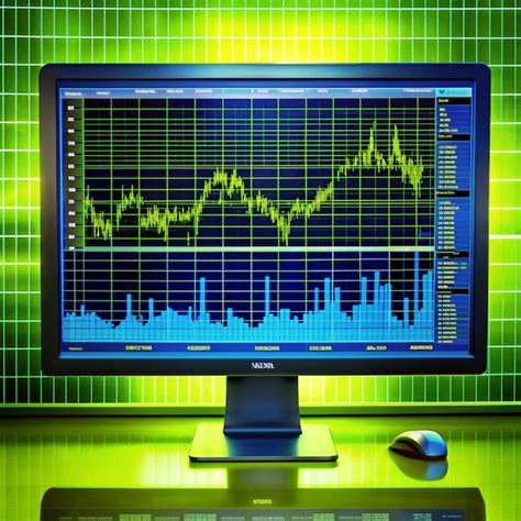 A Computer Monitor With A Graph On The Screen Premium Ai Generated Image