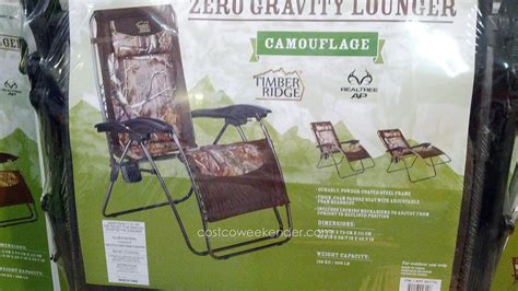 Timber Ridge Zero Gravity Lounger Chair Camouflage Costco Weekender