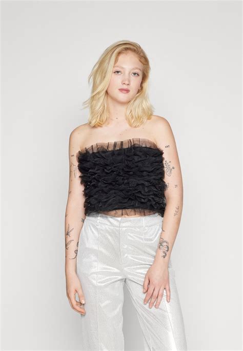 Sister Jane Cha Cha Ruffle Bandeau Top Blackschwarz Zalandoch