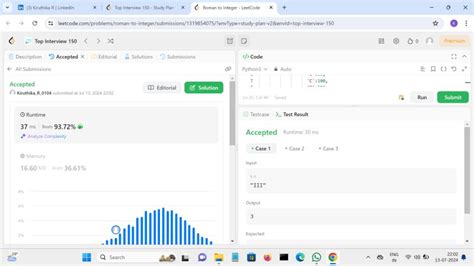 Kiruthika R On Linkedin 🚀 Day 8 Challenge Complete Roman To Integer