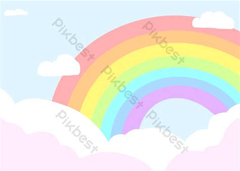 Cloud And Rainbow Cute Clouds Background Psd Free Download Pikbest