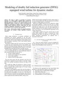 Pdf Modeling Of Doubly Fed Induction Generator Dfig Equipped Wind