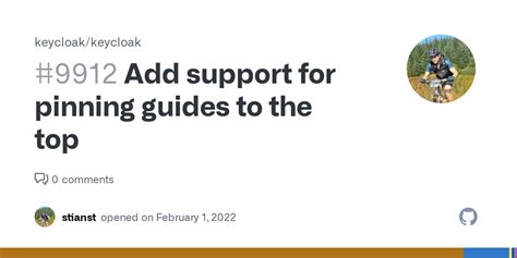 Add Support For Pinning Guides To The Top · Issue 9912 · Keycloak