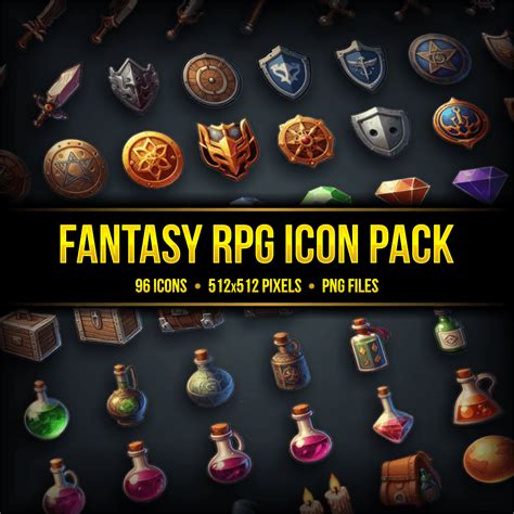 Fantasy Rpg Game Inventory Icon Pack
