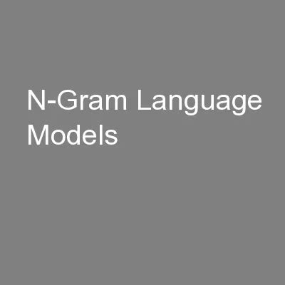 PPT N Gram Language Models