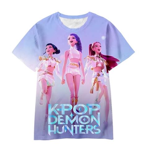 K Pop Demon Hunters Graphic T Shirt Girls Fashion Tee · Snippie
