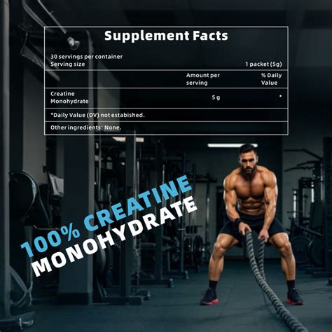 100 Fine Micronized Creatine Monohydrate Powder Packets Single Serve