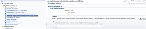 Oracle Stack Export And Import Mds Using Em Console