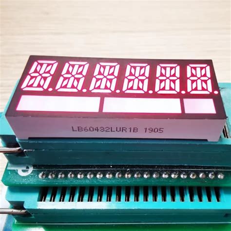 Ultra Red 11mm 6 Digit 14 Segment Alphanumeric Led Display Common Cathode For Taximeter 14