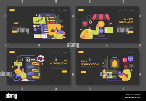 Branded App Set Mobile Interface Design E Commerce Transactions