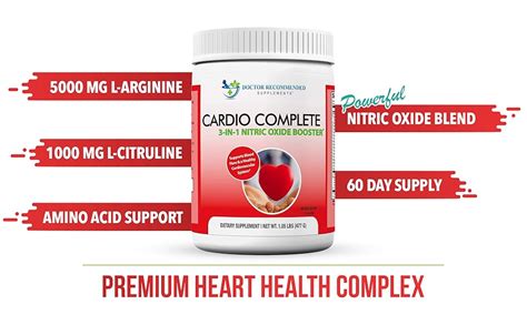 Cardio Complete Heart Health Support Powder Supplement 3 In 1 Nitric