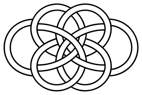 Intricate Black Line Design Of Intertwined Circles 59055648 Vector Art At Vecteezy