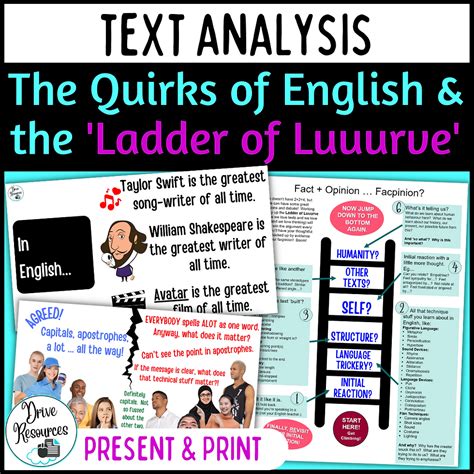 English Is An Introduction To The Quirks Of Englishand Text Analysis Drive Resources