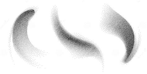 Dotwork Abstract Shapes Black Grain Texture Abstract Stipple Sand Effect Gradient From Dots