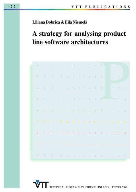 Pdf A Strategy For Analysing Product Line Software Architectures