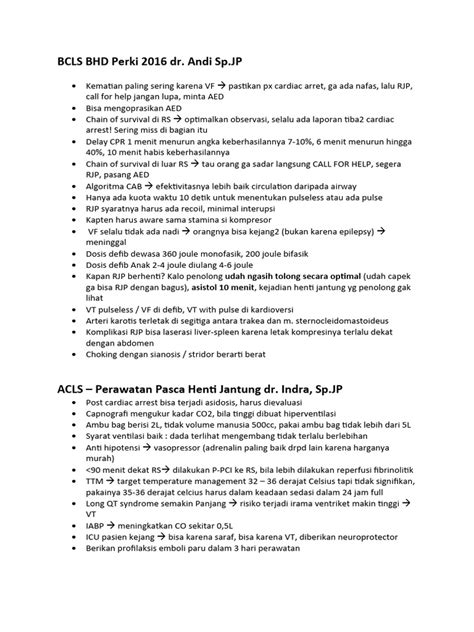 Notes Acls Perki 2018 Unisma Pdf