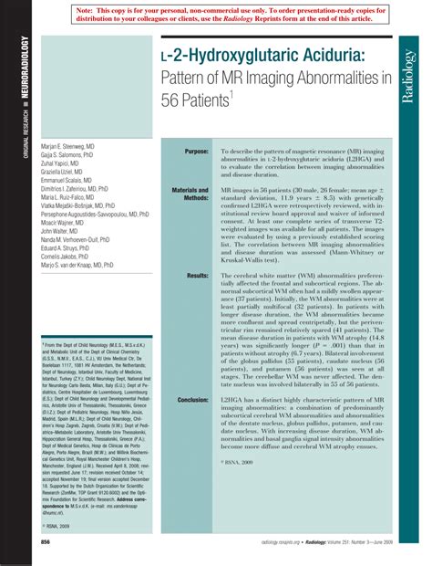 Pdf L 2 Hydroxyglutaric Aciduria Pattern Of Mr Imaging Abnormalities
