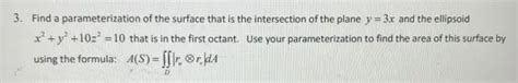 Solved Find A Parameterization Of The Surface That Is The