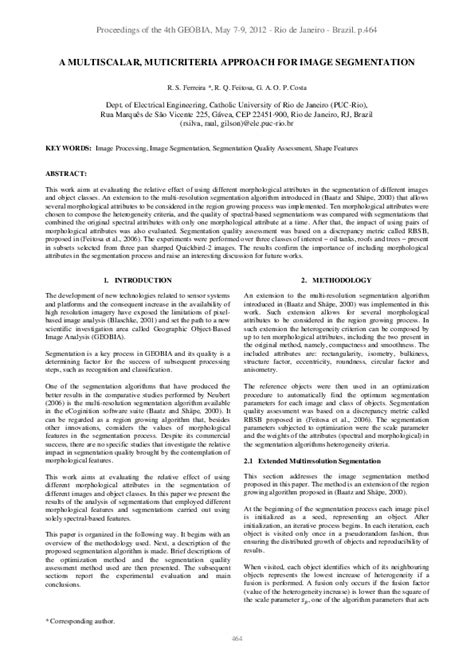 Pdf A Multiscalar Multicriteria Approach For Image Segmentation