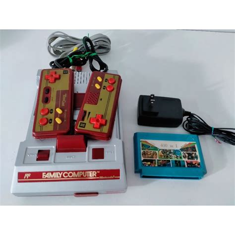 Famicom สีเงิน Custom จอยเม็ดถั่ว โทโบ ชุดไฟไทยพร้อมเล่นแถมตลับเกมรวม 400 In 1 ตัวเครื่องระบบav
