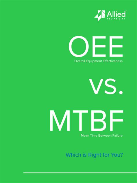 Mbtf Vs Oee Pdf Reliability Engineering Business