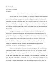 PSYC 100 Midterm Essay Docx Vy Thi Thuy Ho PSYC 100 Prof Yanos 02 12 2017 Midterm Part II