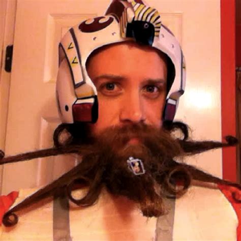 Beard In The Shape Of A Star Wars X Wing Fighter