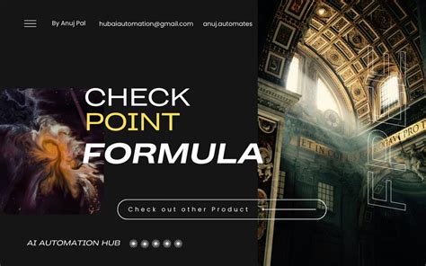 Check Point Formula Progress Analyzer 💪