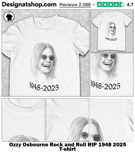 Ozzy Osbourne Rock And Roll Rip 1948 2025 Shirt Hoodie Sweater Long