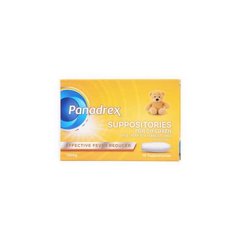 Panadrex 125 Suppositories 10 S Alsultan Pharmacy