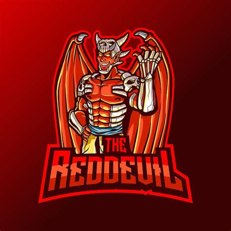 Premium Vector Red Devil Mascot Logo For Esport And Sport