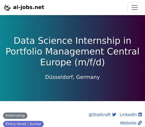 Hiring Internship Data Science Internship In Portfolio Management