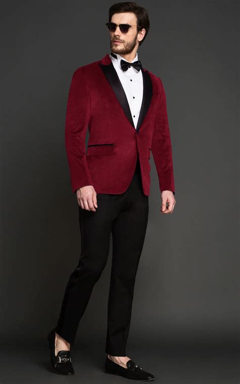 Red Tuxedo Prom Suit Tuxedo Suit New Tango Burgundy Men Suits