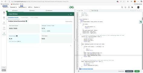 Gfg160daysofcode Geeksforgeeks Codingchallenge Binarytree Amit