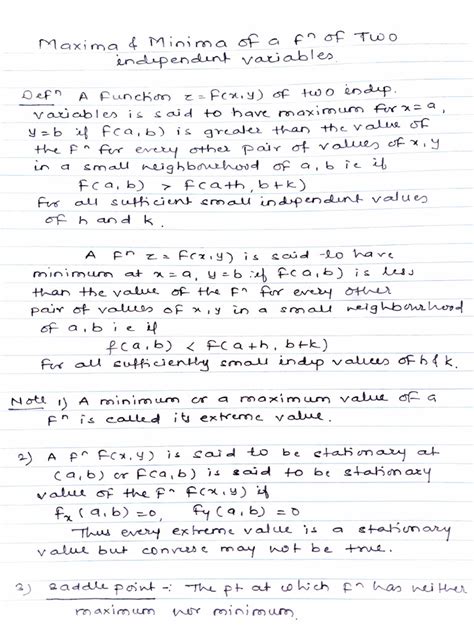 Unit 4 Maxima And Minima Vys Pdf