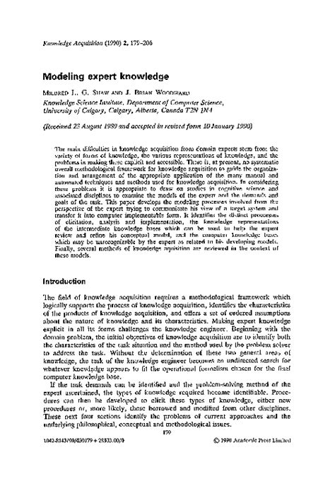 pdf modeling expert knowledge brian woodward