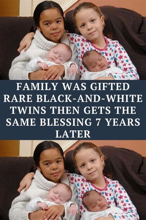 Interracial Couple Give Birth To Rare Black And White Twins 7 Years