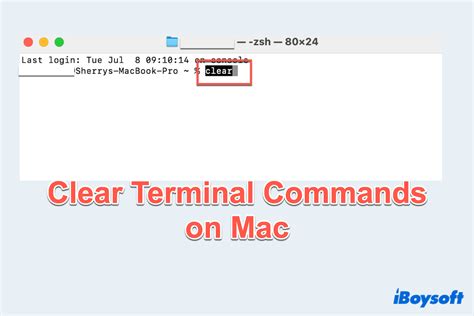 How To Use Clear Terminal Command On Mac