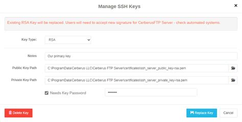 Multiple Host Keys In Ssh Cerberus Ftp Server