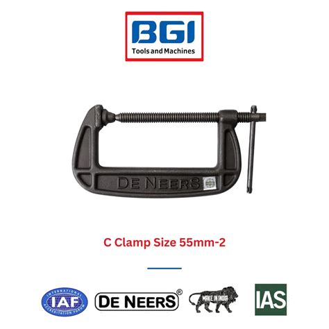 C Clamp Size 55mm 2 De Neers Hsn 8205 Bgitoolsandmachines