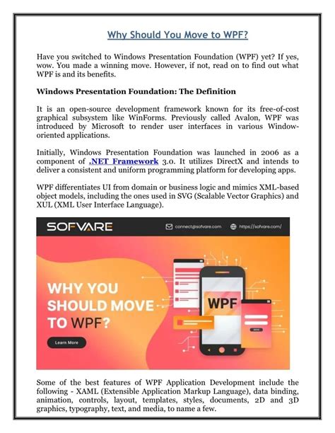Ppt Why Should You Move To Wpf Powerpoint Presentation Free Download Id12919514