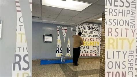 Photo Appears To Show Core Values Mural Painted Over At Fbi Academy
