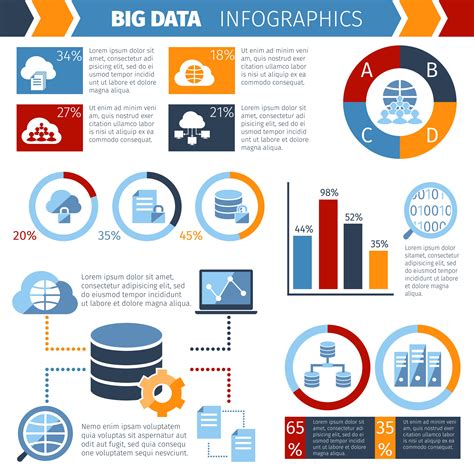 Big Data Processing Infographics Report 428581 Vector Art At Vecteezy