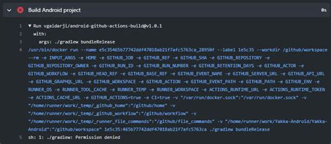 Sh 1 Gradlew Permission Denied Issue 8 Vgaidarji Android Github Actions Build GitHub