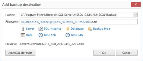Apexsql Backup 2017 Screen Shot Tour