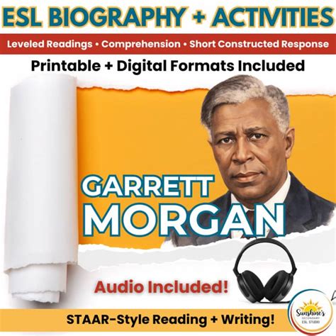 Garrett Morgan Esl Biography With Audio Black History Month Reading