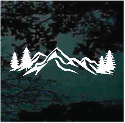 Mountain Forest Scene Car Decals And Window Stickers Decal Junky