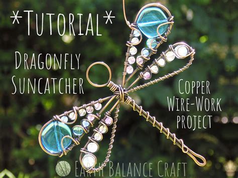 Dragonfly Suncatcher Tutorial Copper Wire And Gemstone Beading Ebook
