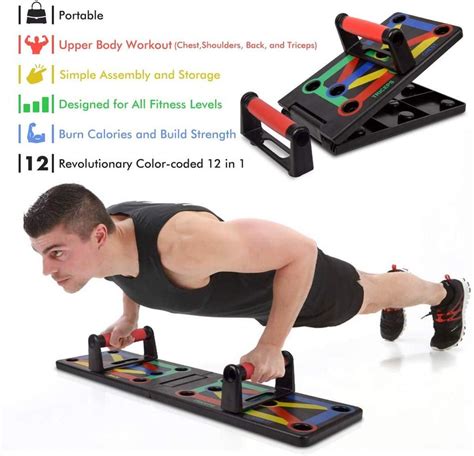12 In 1 Color Coded Portable Push Up Board Push Up Fitness Tools